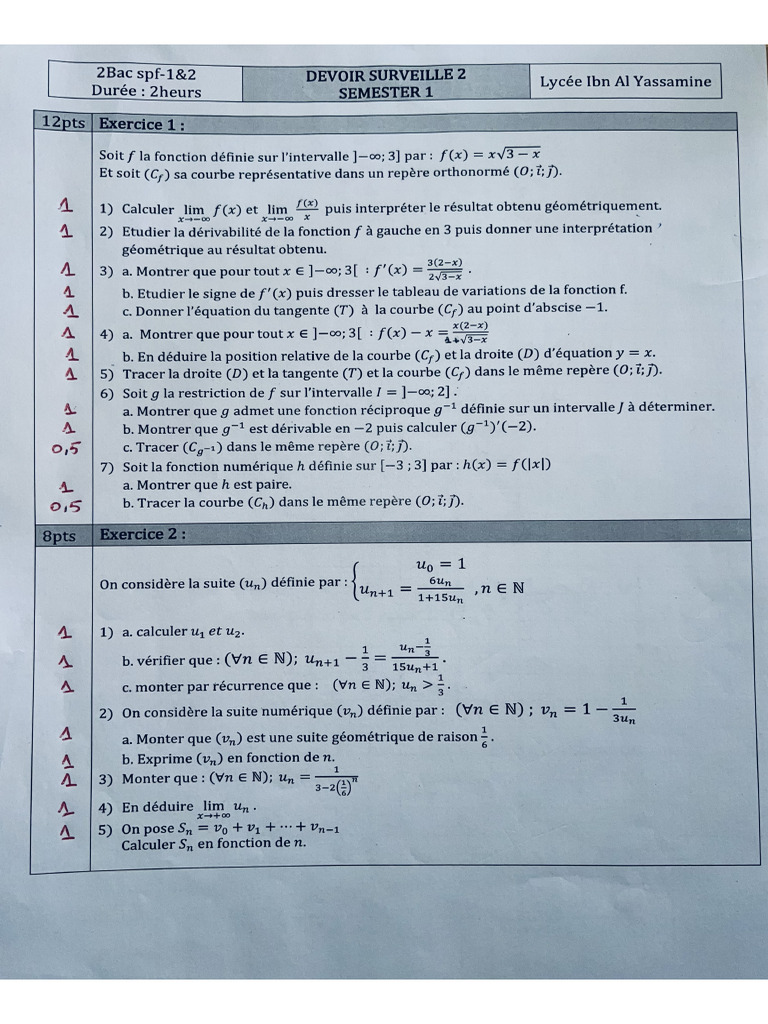 Correction Devoir 2 | PDF