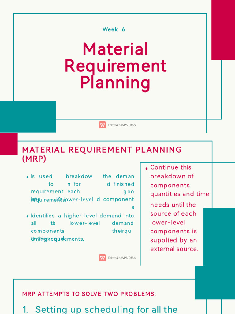 MRP & BOM for Manufacturing Efficiency | PDF | Computing | Production And Manufacturing