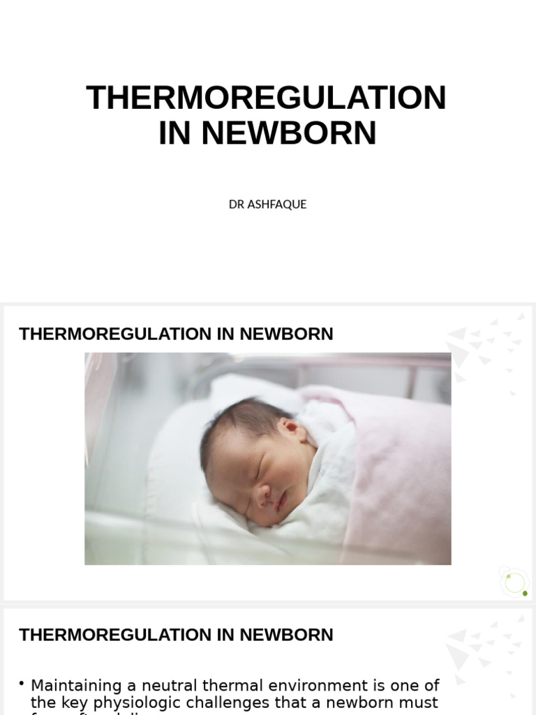 Newborn Thermoregulation Strategies | PDF | Thermoregulation | Hypothermia