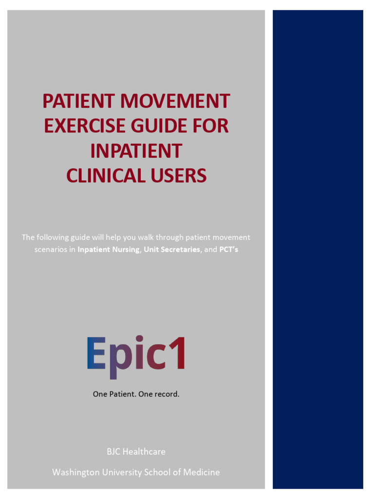 Patient Movement Exercise Guide For Inpatient Clinical Users | PDF ...