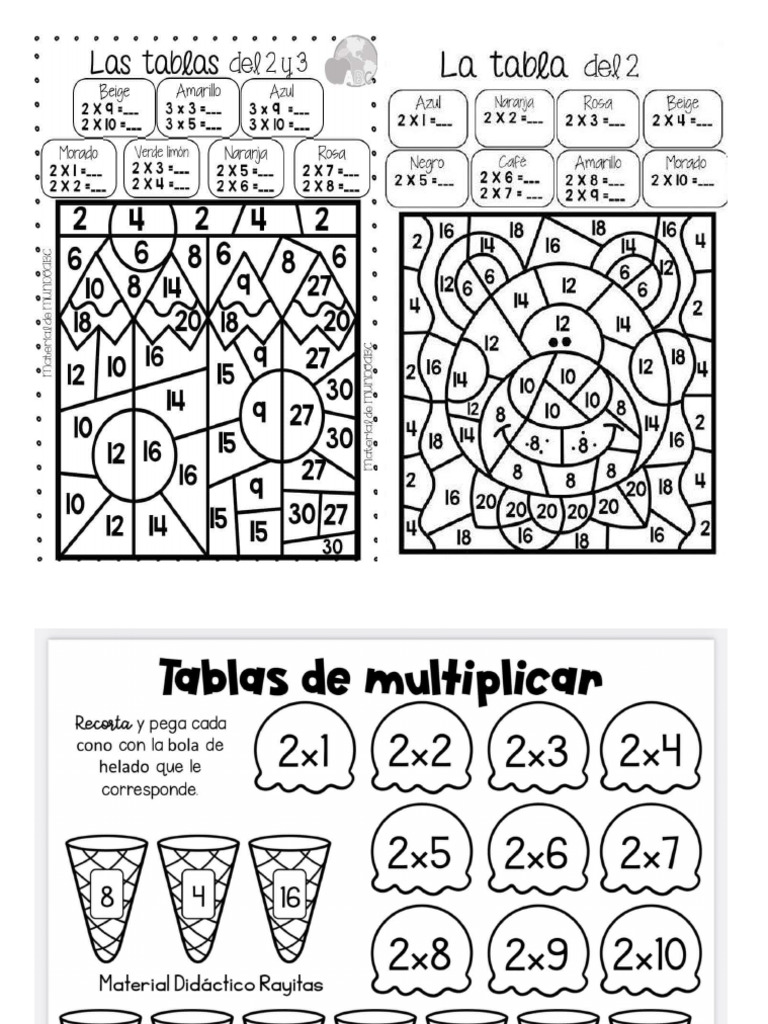 Las Tablas 2 y 3 Segundo C | PDF