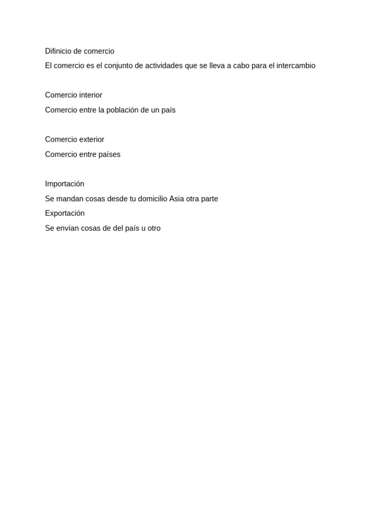 Definición y Tipos de Comercio | PDF