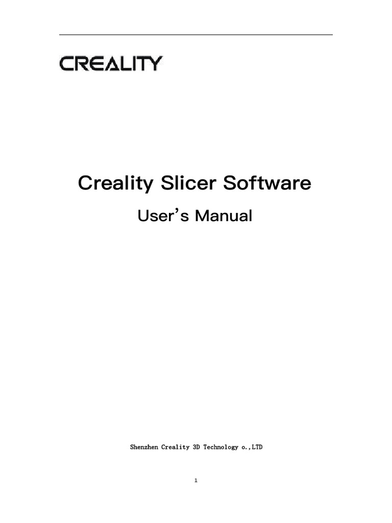 Creality Slicer User Manual - EN | PDF | Computer File | Software