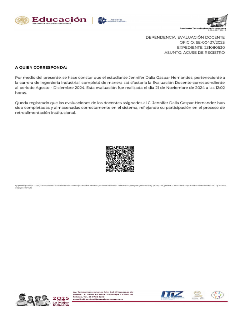 Acuse Ago-Dic - 24 | PDF