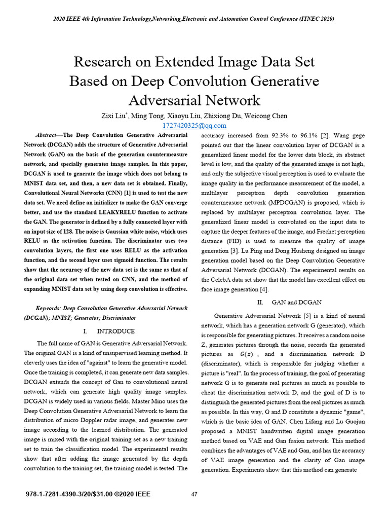 Research On Extended Image Data Set Based On Deep Convolution Generative Adversarial Network ...