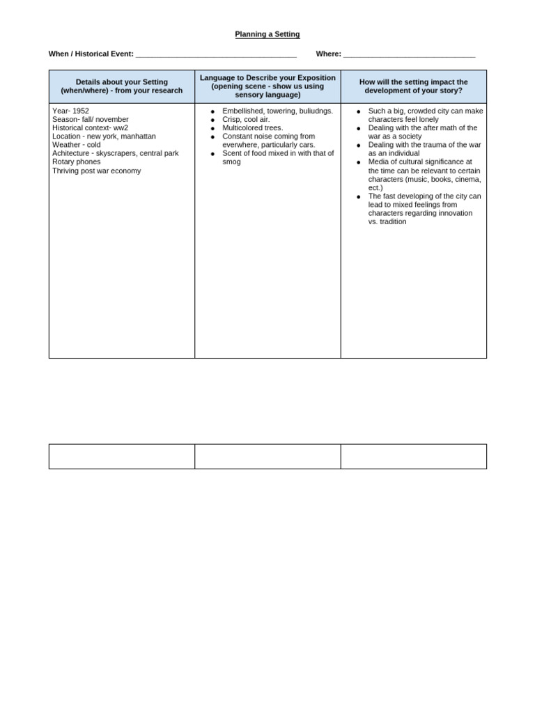 Dany Planning A Setting | PDF