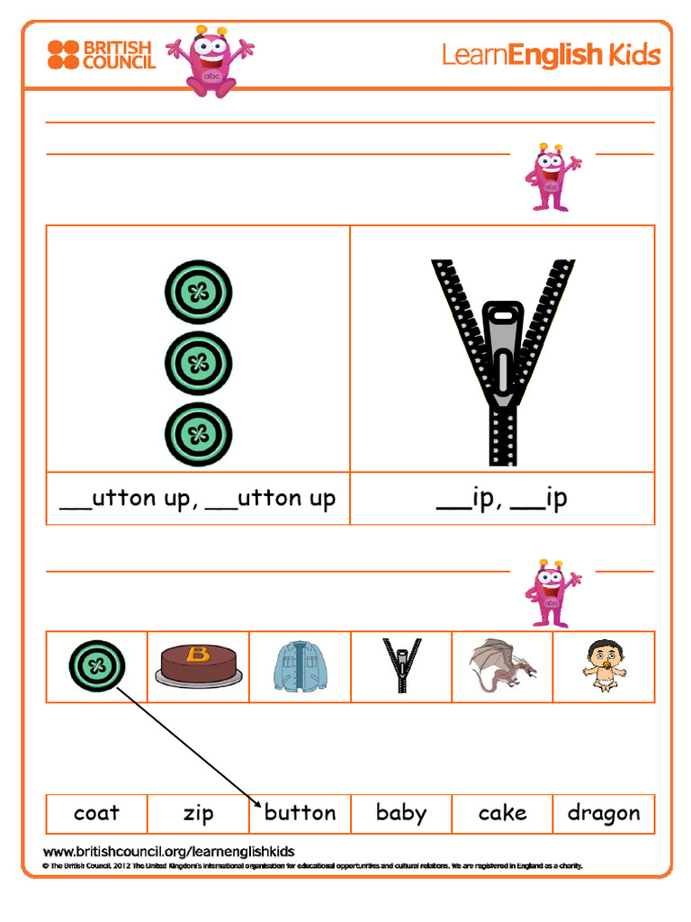 Sounds Button Up Worksheet | PDF
