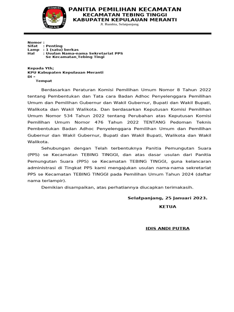 Form Usulan Sek PPS | PDF