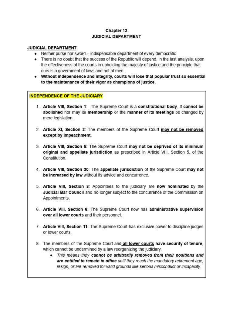 Chapter 12 - Judicial Department | PDF | Suspect Classification ...