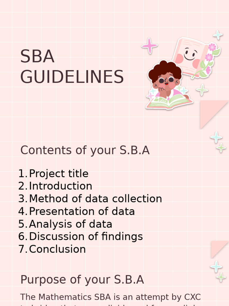 SBA Guidelines (1) | PDF | Data | Mathematics SBA Guidelines (1) | PDF | Data | Mathematics