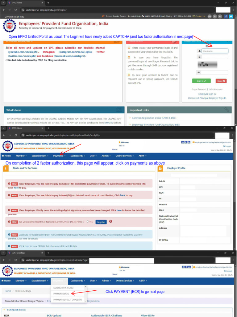 EPFO ECR Excel File Procedure | PDF