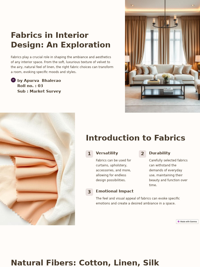 Fabrics in Interior Design Essentials | PDF | Textiles | Fibers
