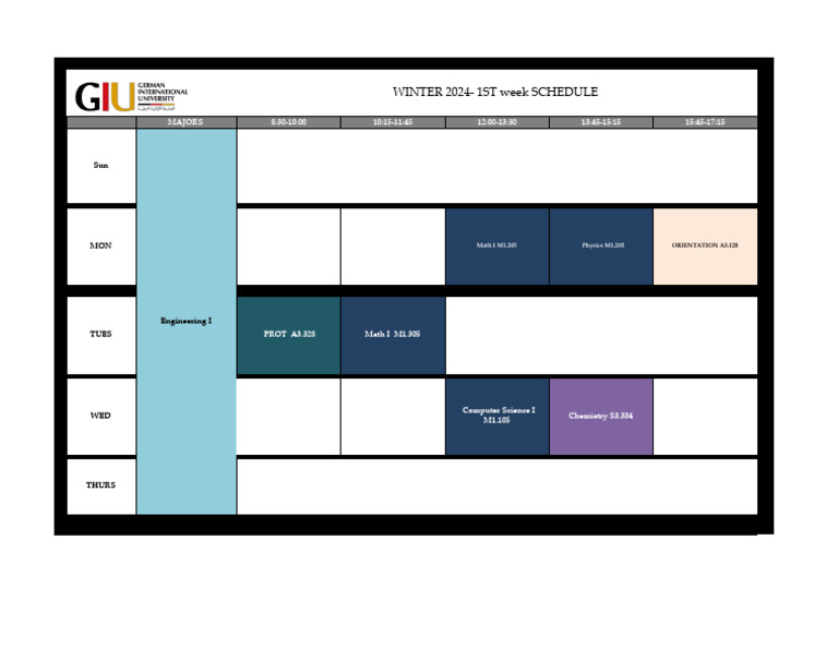 Winter 2024 Class Schedule | PDF