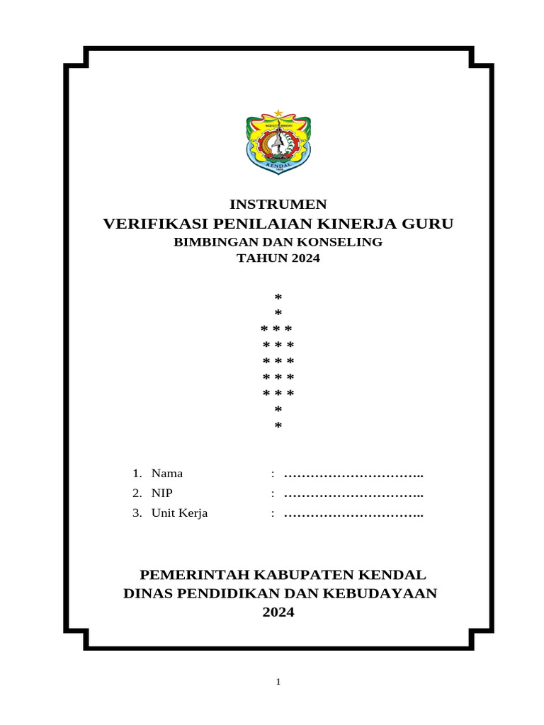 3 - Instrumen Verifikasi BK 2024 | PDF