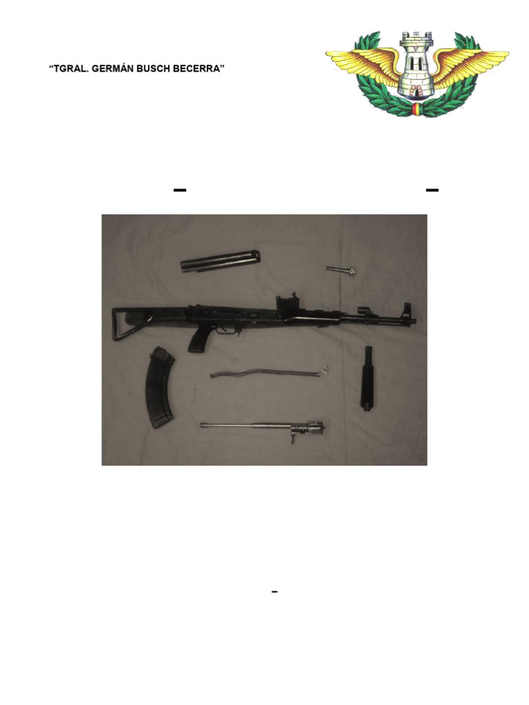 Manual de Operaciones Fusil AK-47 | PDF | Cartucho (armas de fuego) | Rifle