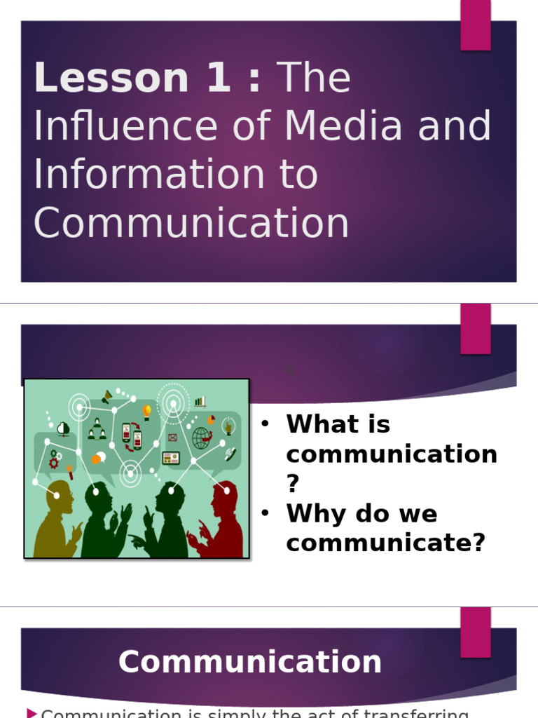 Lesson 1 Mil Powerpoint | PDF | Communication | Nonverbal Communication