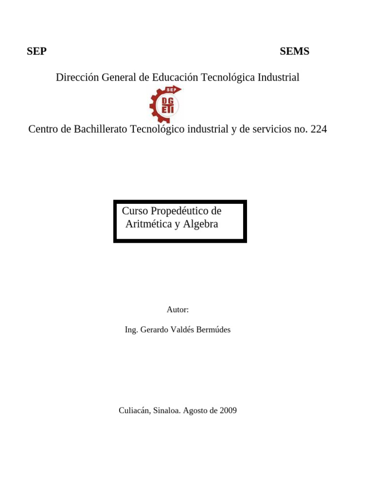 Curso Propedeutico Gerardo | PDF | Números | División (Matemáticas)