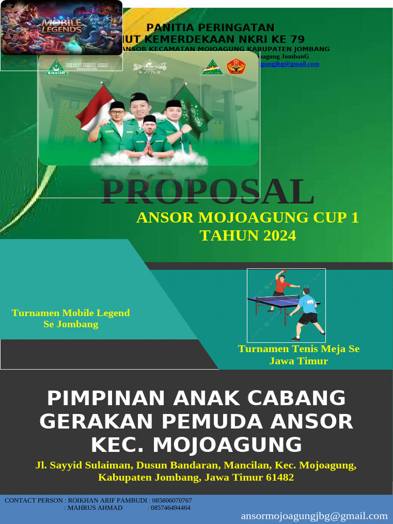 Proposal Hut Ri 79 Ansor - 2024 | PDF
