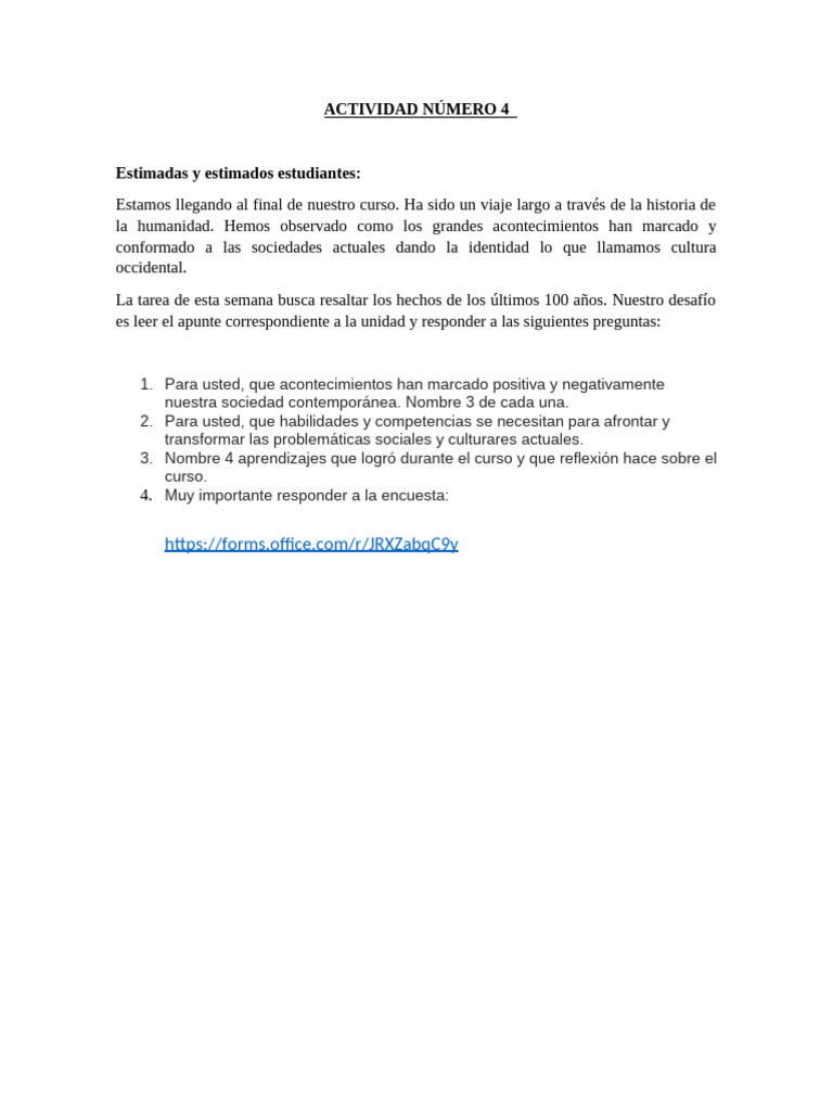 ACTIVIDAD 1 Cuarta Unidad | PDF