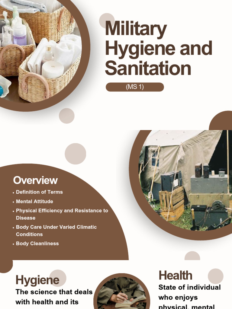 Military Hygiene and Sanitation | PDF | Hygiene | Water
