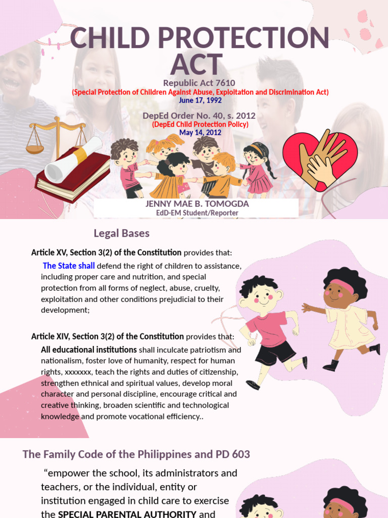 Child Protection Act Overview and Policies | PDF | Child Abuse | Bullying