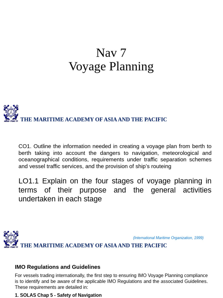 Four Stages of Voyage Planning | PDF | Navigation