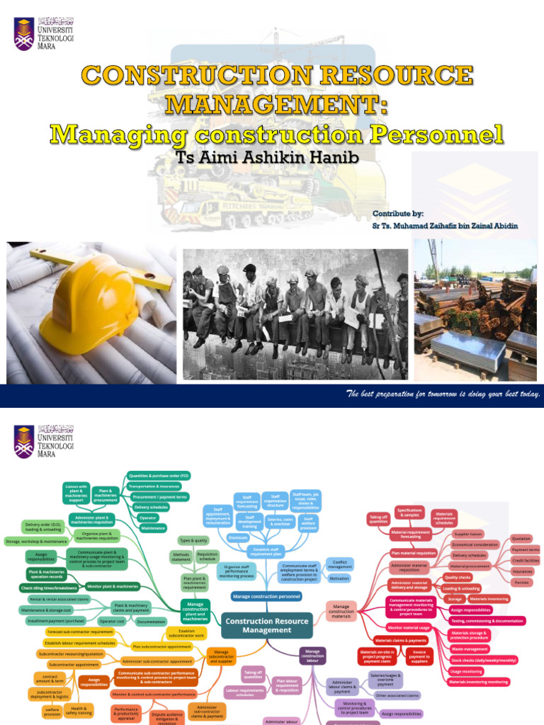 W8 Construction Resource Management | PDF | Audit | Real Estate Appraisal