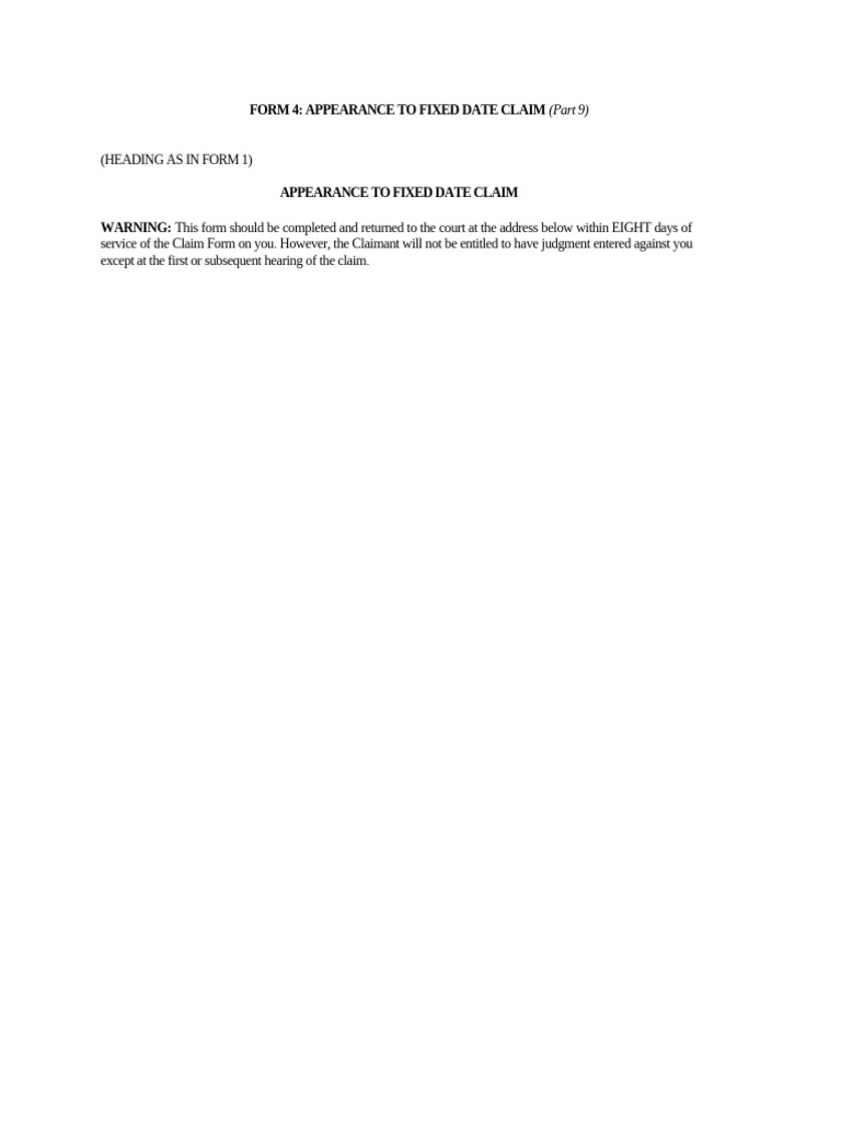 Fixed Date Claim Form Instructions | PDF | Separation Of Powers ...
