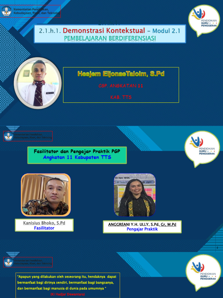 2.1.h.1 Unggah Hasil Demontrasi Kontekstual Modu 2.1. Pembelajaran Berdiferensiasi. 1pertemuan ...