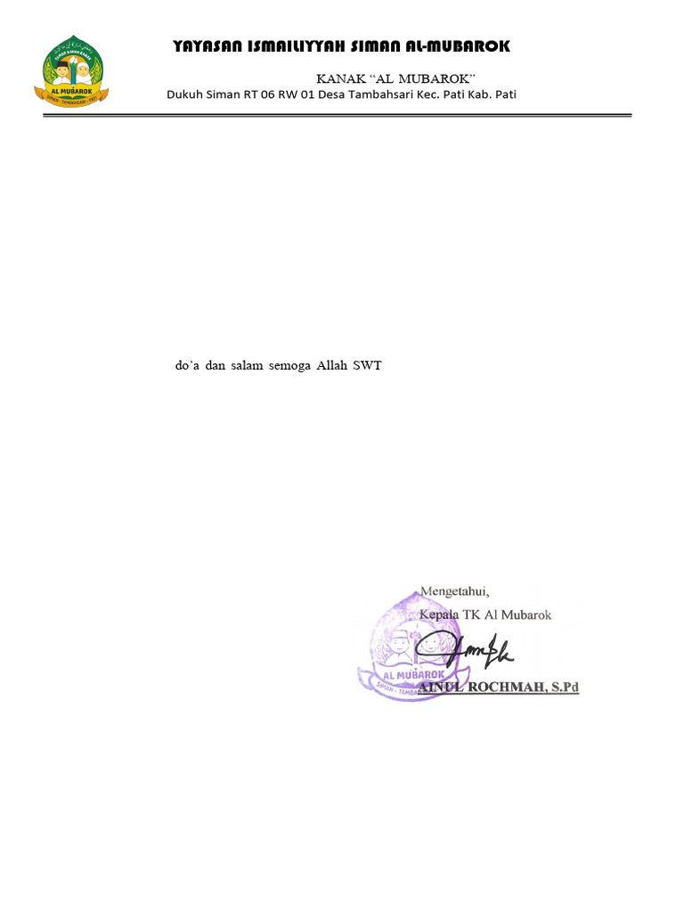 Surat Undangan Parenting 2023 2024 | PDF