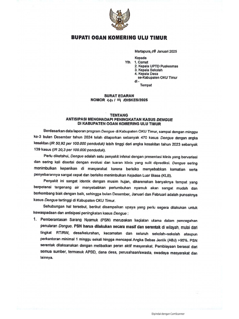 Surat Edaran DBD | PDF