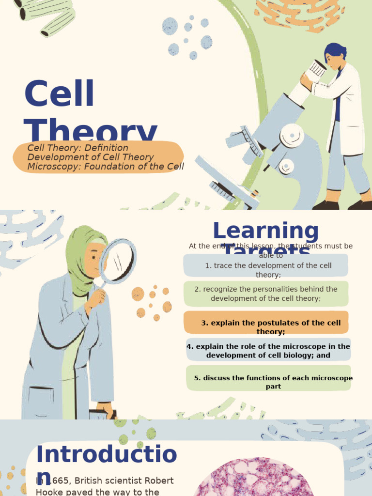 Role of Microscopes in Cell Theory | PDF | Microscope | Cell (Biology)