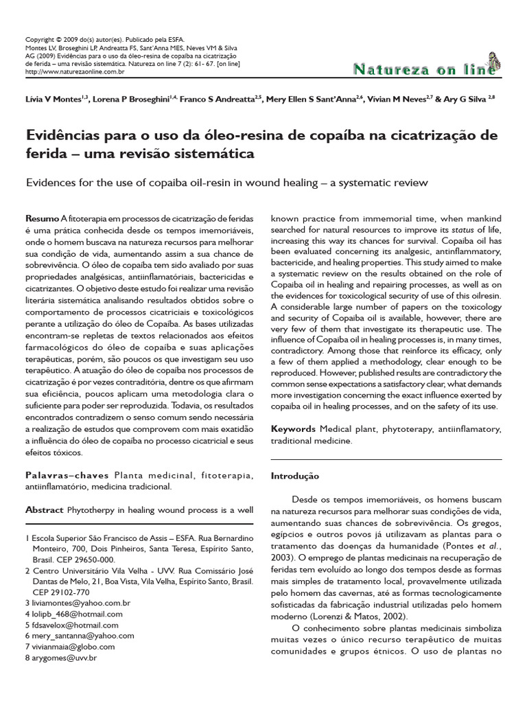 Artigo+Científico+-+Copaíba | PDF