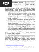 Formato de Autorizacion de Tratamiento de Datos-1 | PDF
