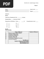 PHIL-IRI Result Sample Format | PDF