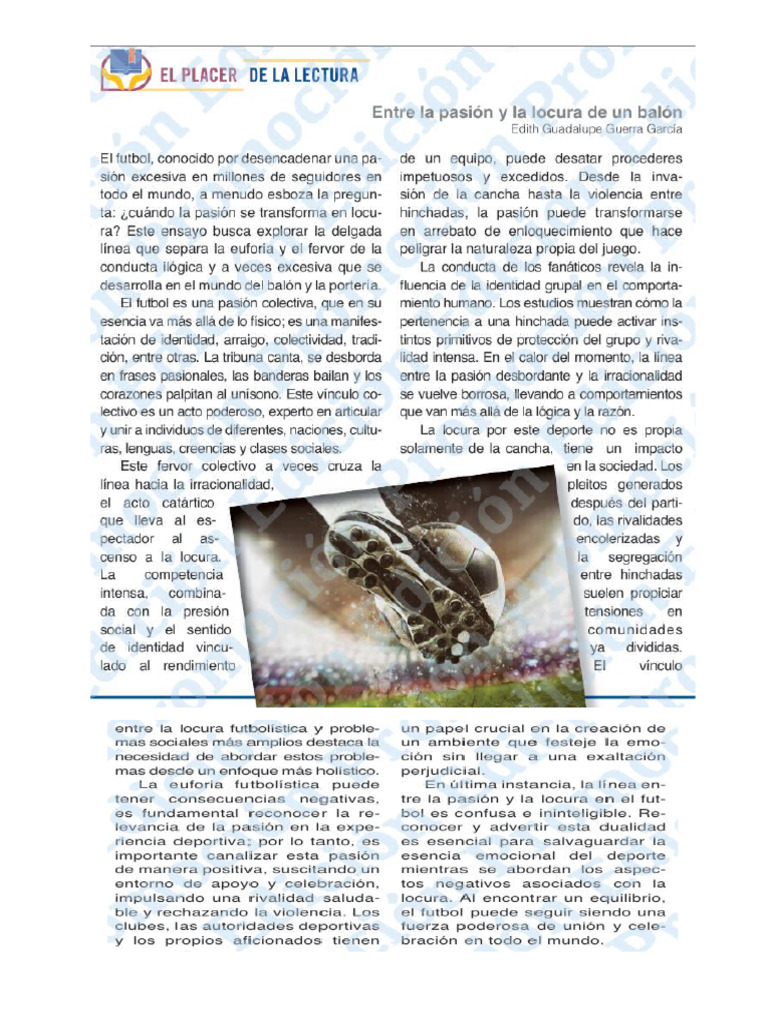 Entre La Pasion y El Futbol (Ensayo) | PDF