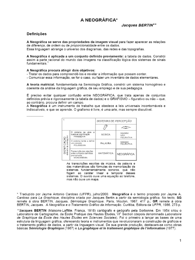 A NEOGRÁFICA - Jacques BERTIN - PDF Download Grátis | PDF