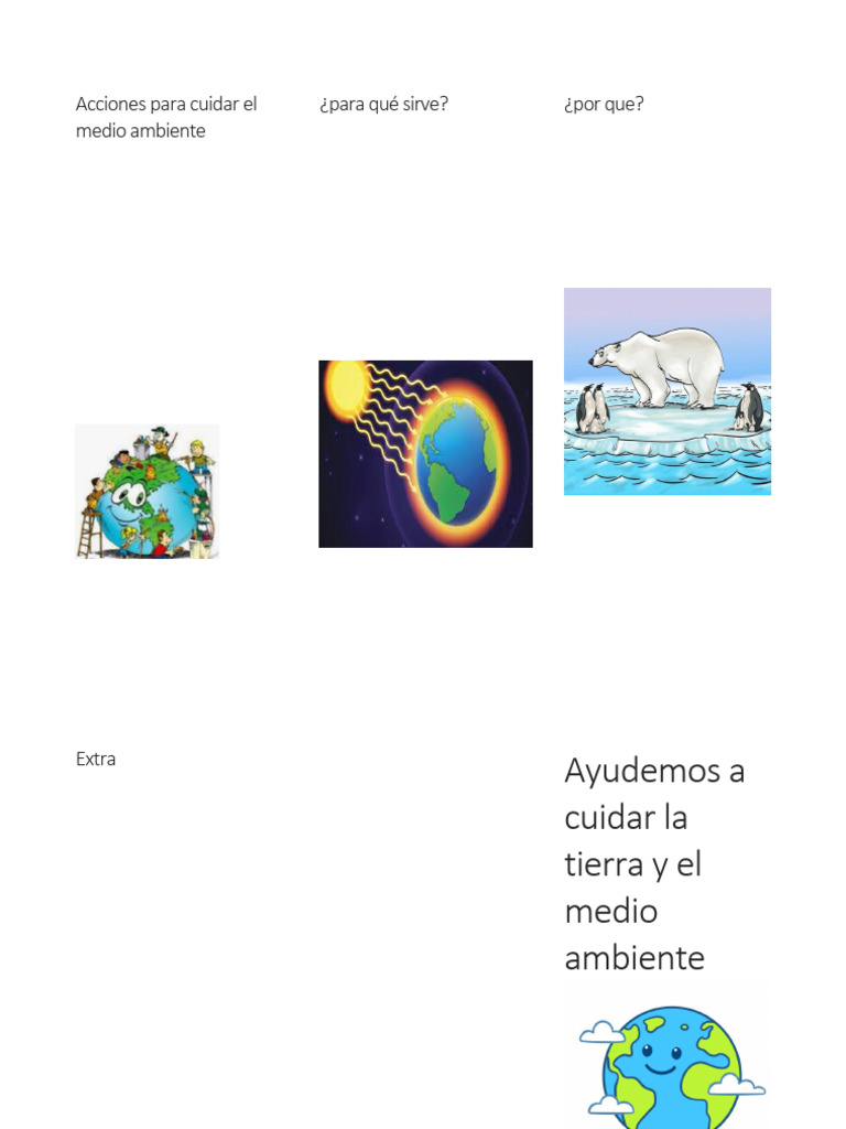 Acciones para Cuidar El Medio Ambiente | PDF