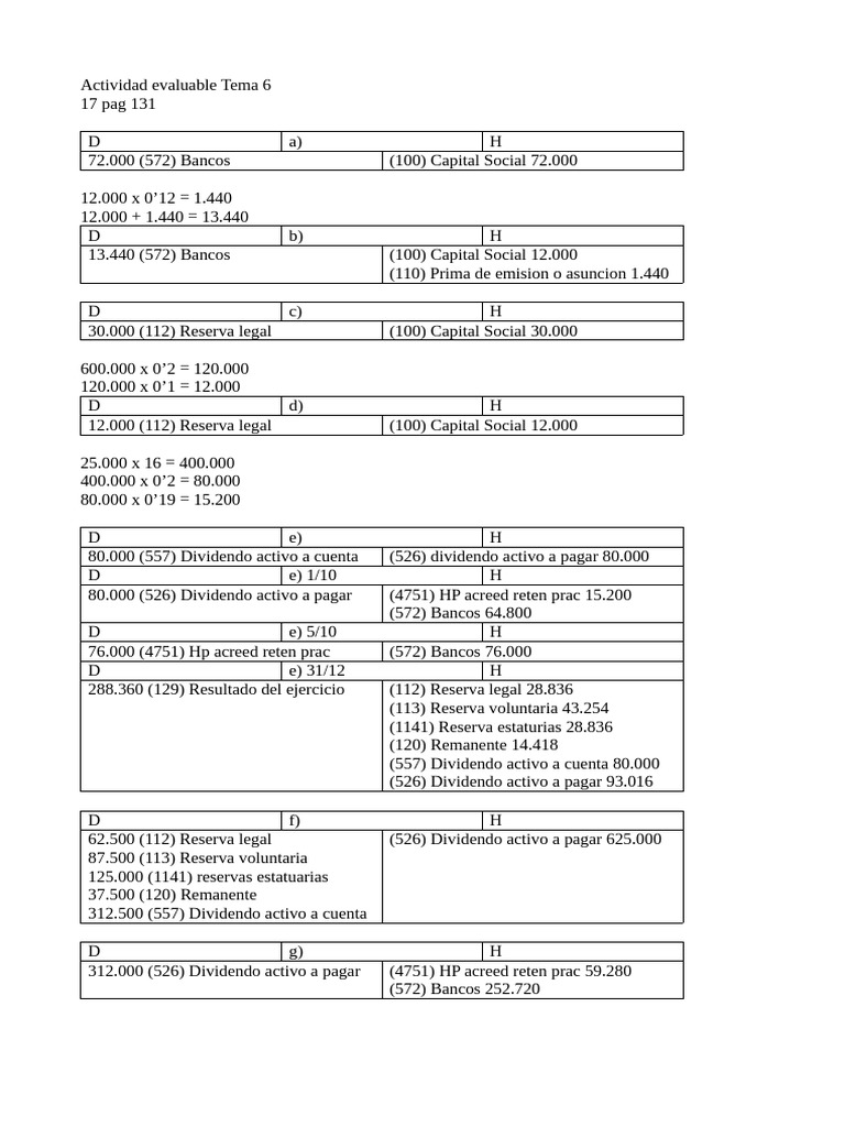 Act Ev Tema 6 Contabilidad | PDF