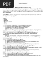 Multiple Intelligences Survey Form | PDF