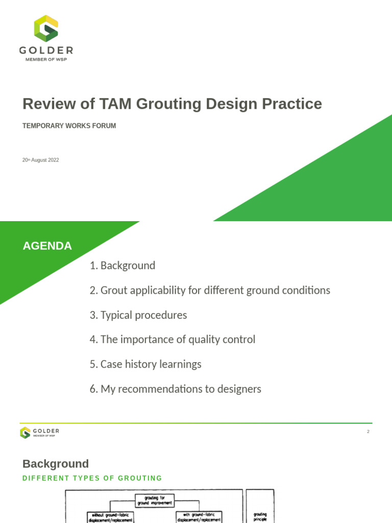 TAM Grouting Design Review | PDF | Deep Foundation | Sand