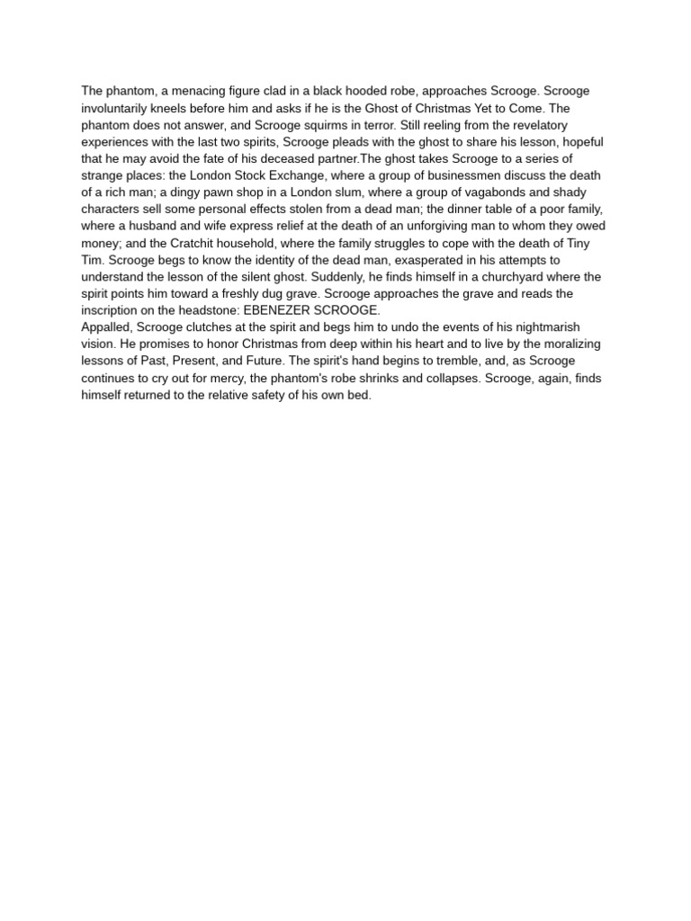 Scrooge's Revelation in Stave 4 | PDF