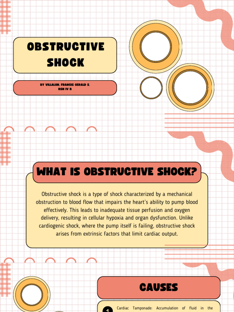 Obstructive Shock - Villalon | PDF | Shock (Circulatory) | Diseases And ...