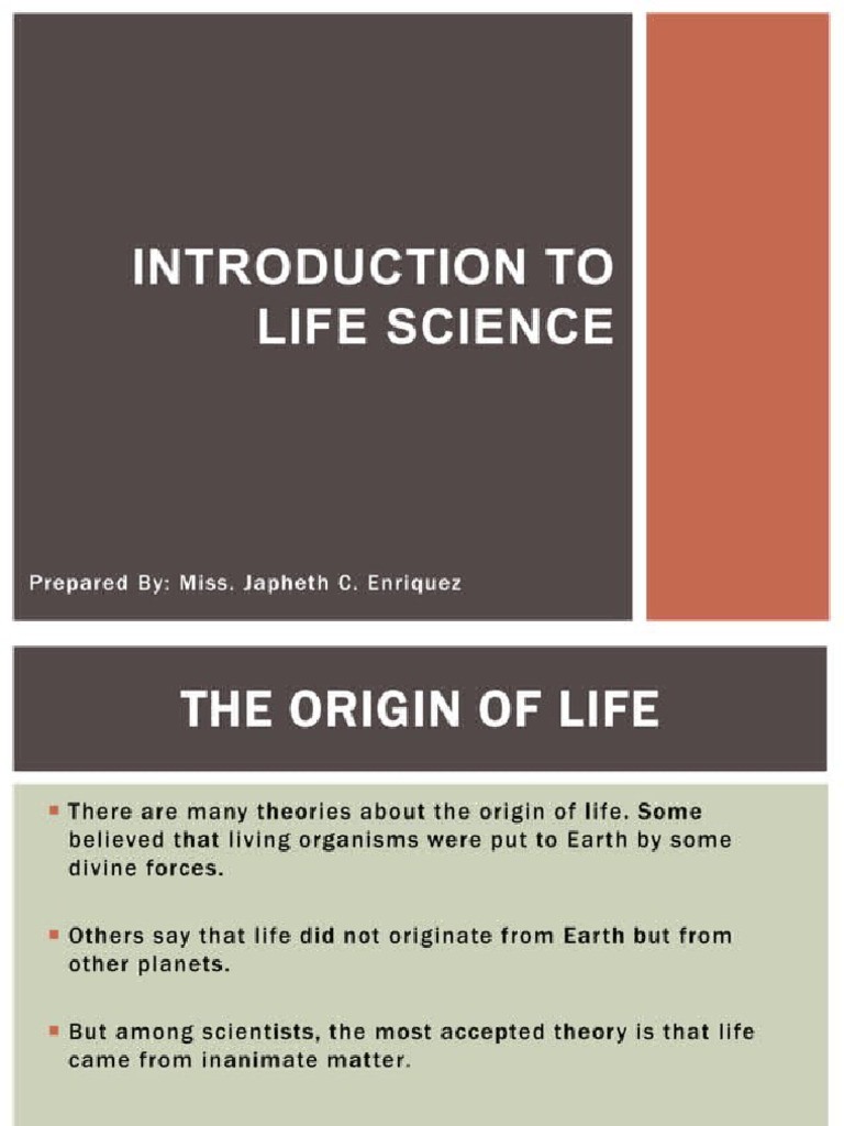 Intro to Life Science | PDF