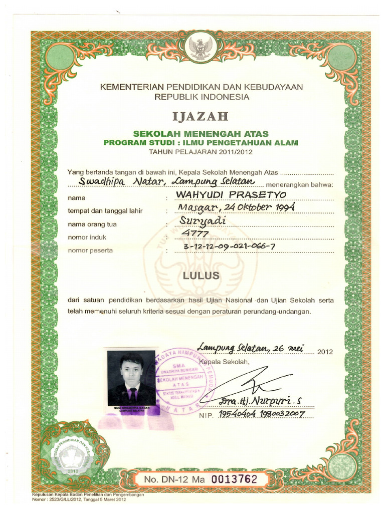 ijazah yudi | PDF
