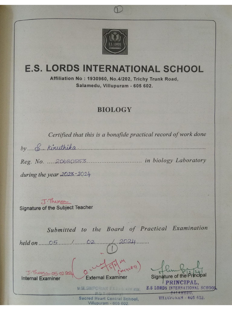 Biology Record Work | PDF