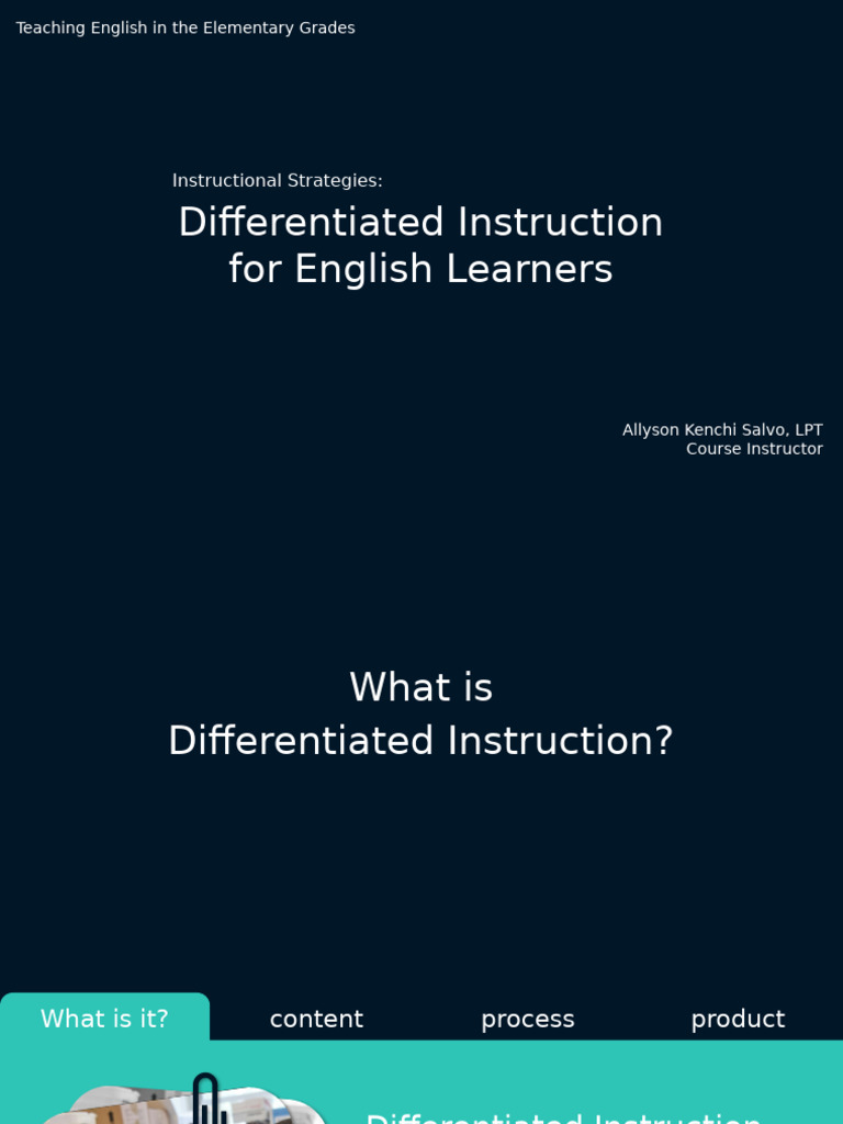 Differentiated Instruction for English Language Learners | PDF ...