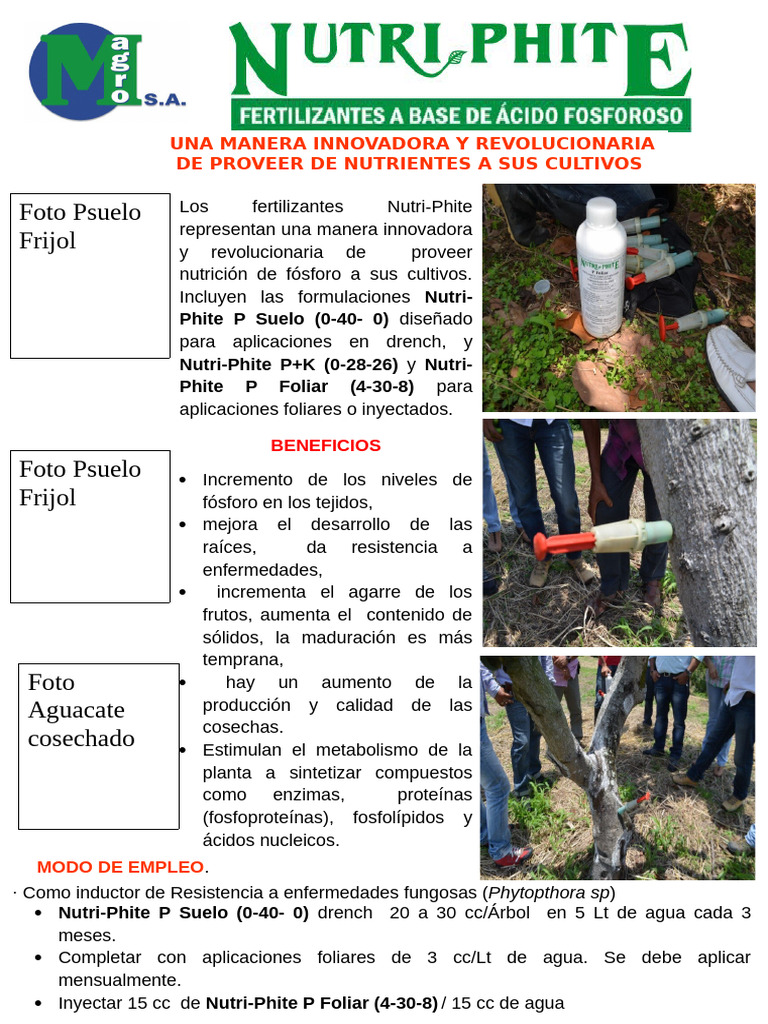 Fertilizantes Nutri-Phite: Innovación en Nutrición de Cultivos | PDF