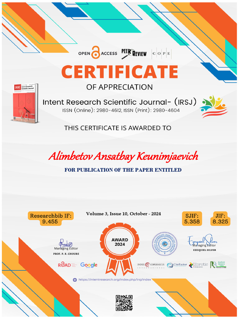 Intent Research Certificate 3-1 | PDF