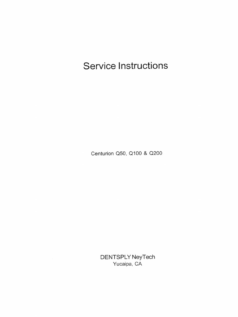 Dentsply Centurion q50 | PDF